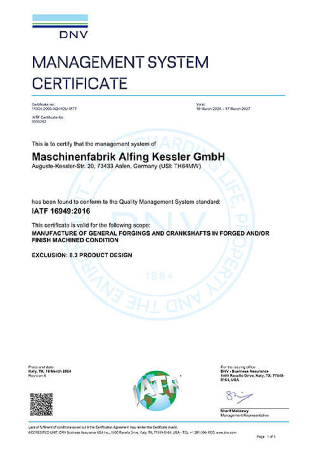 Certified management systems for quality and standards - MAFA